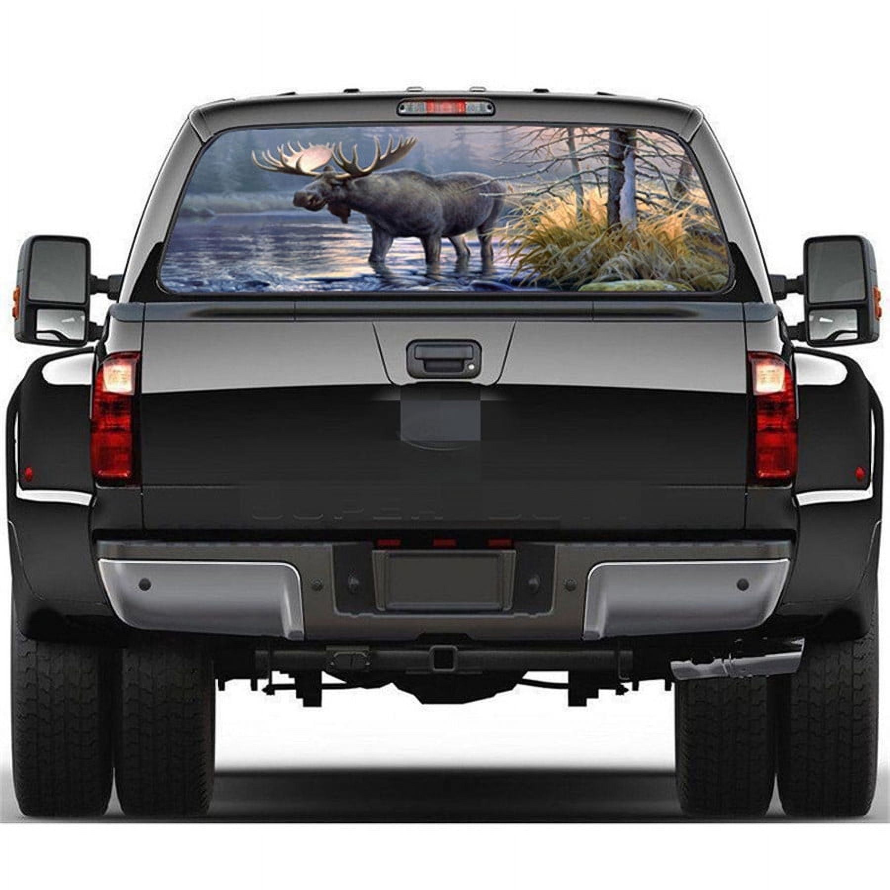 22''x65'' Vinyl Decal Sticker Car Rear Windscreen Forest Animals Moose ...