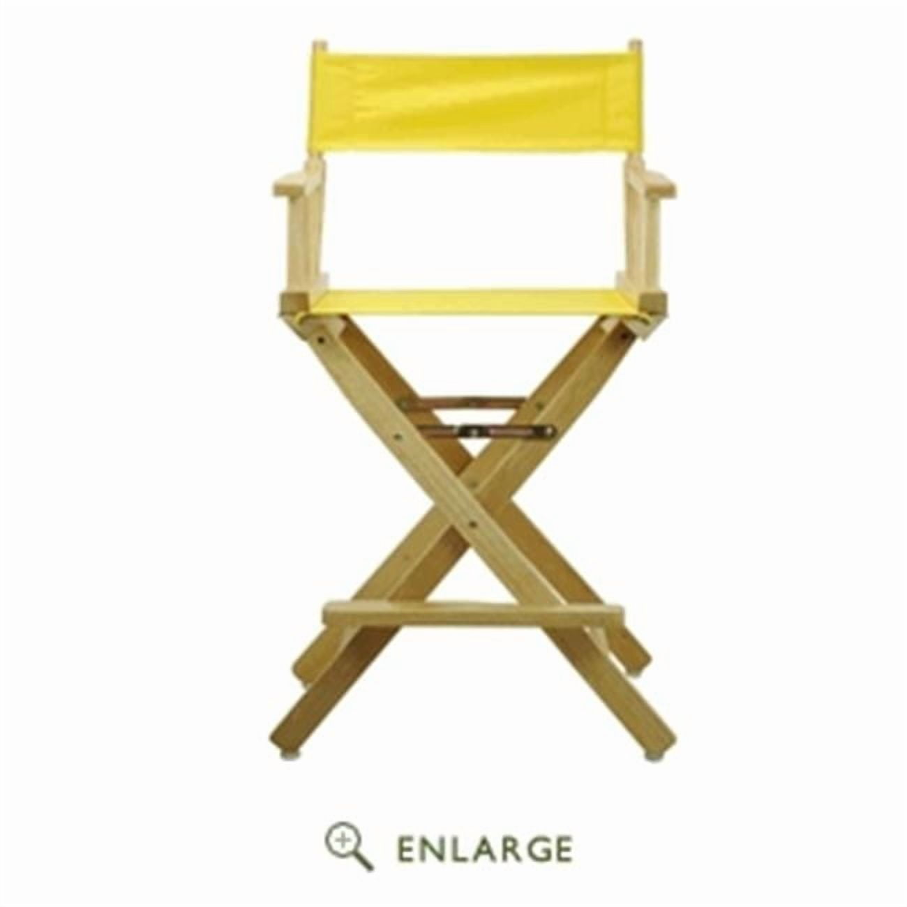 220-00-021-14 24 in. Directors Chair Natural Frame with Yellow Canvas ...