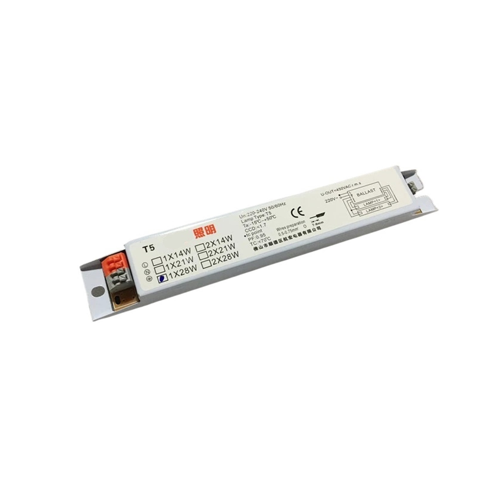 220-240V AC 28W Wide Voltage T5 Electronic Ballast Fluorescent Lamp ...