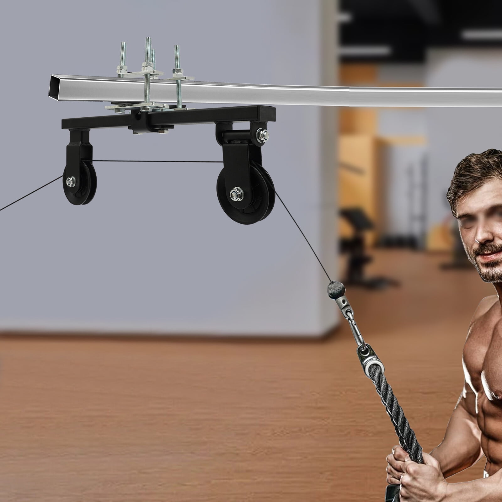 Cable Pulley System, Weight Pulley System for Home Gym Equipment, Easy ...