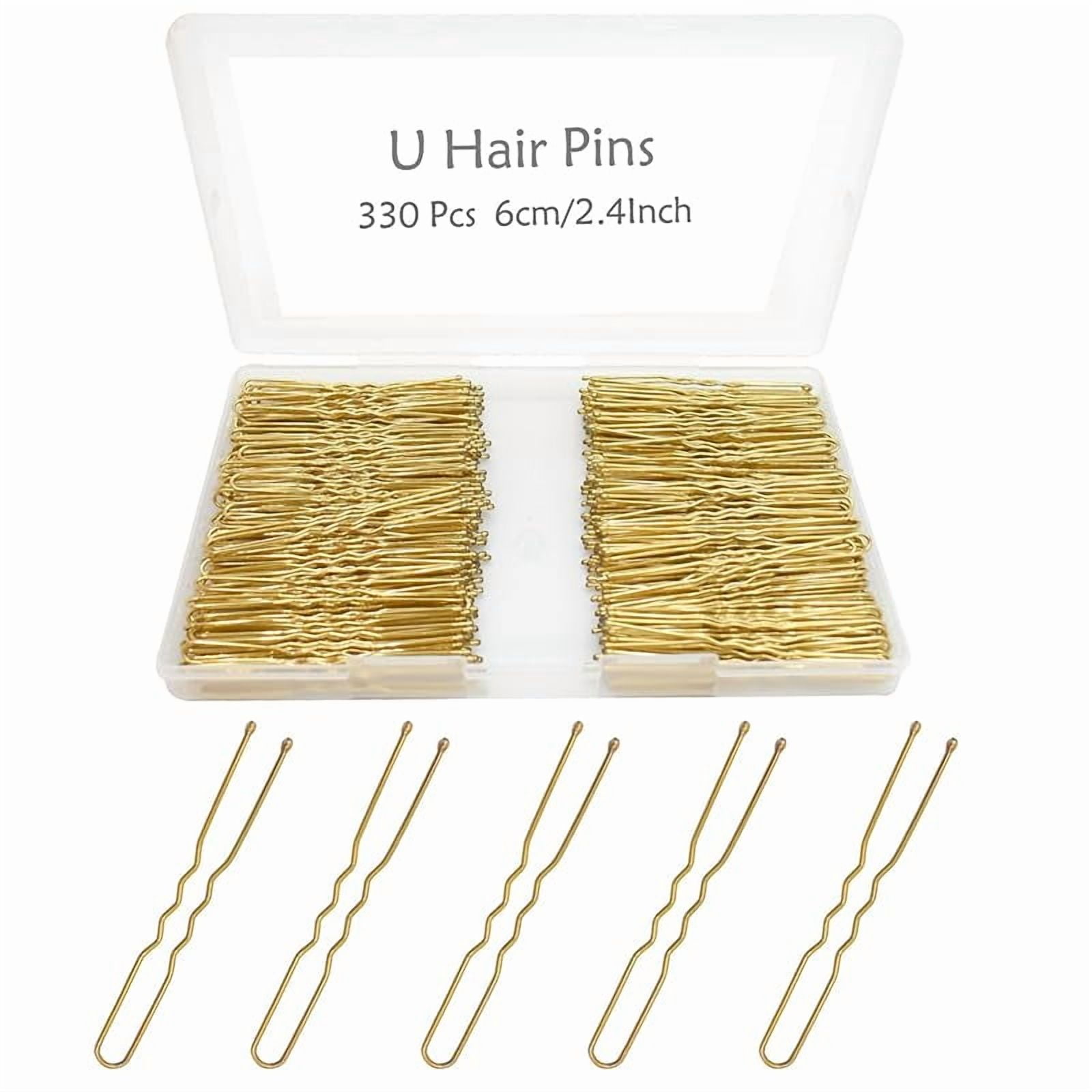 220 Count Mini Wavy 1.38 Inch Blonde Bobby Pins, Small Gold Hair Clips ...