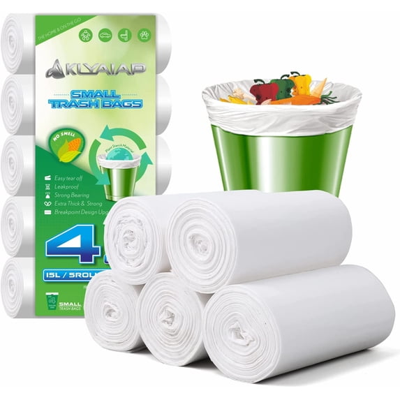 220 Counts 4 Gallon Trash Bag,Tear & Leak Resistant Bathroom ...