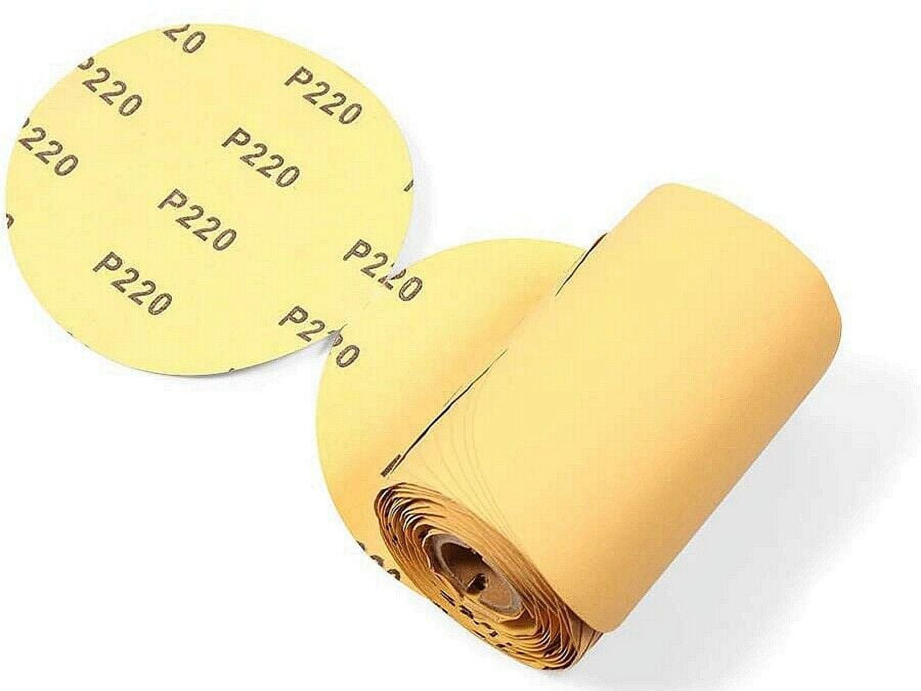220 Grit 6 inch PSA Sanding Disc Sandpaper 100 Roll Sticky Back DA ...