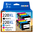 220XL Ink for Epson 220 Ink Cartridges for Epson Ink 220 (Black Cyan ...
