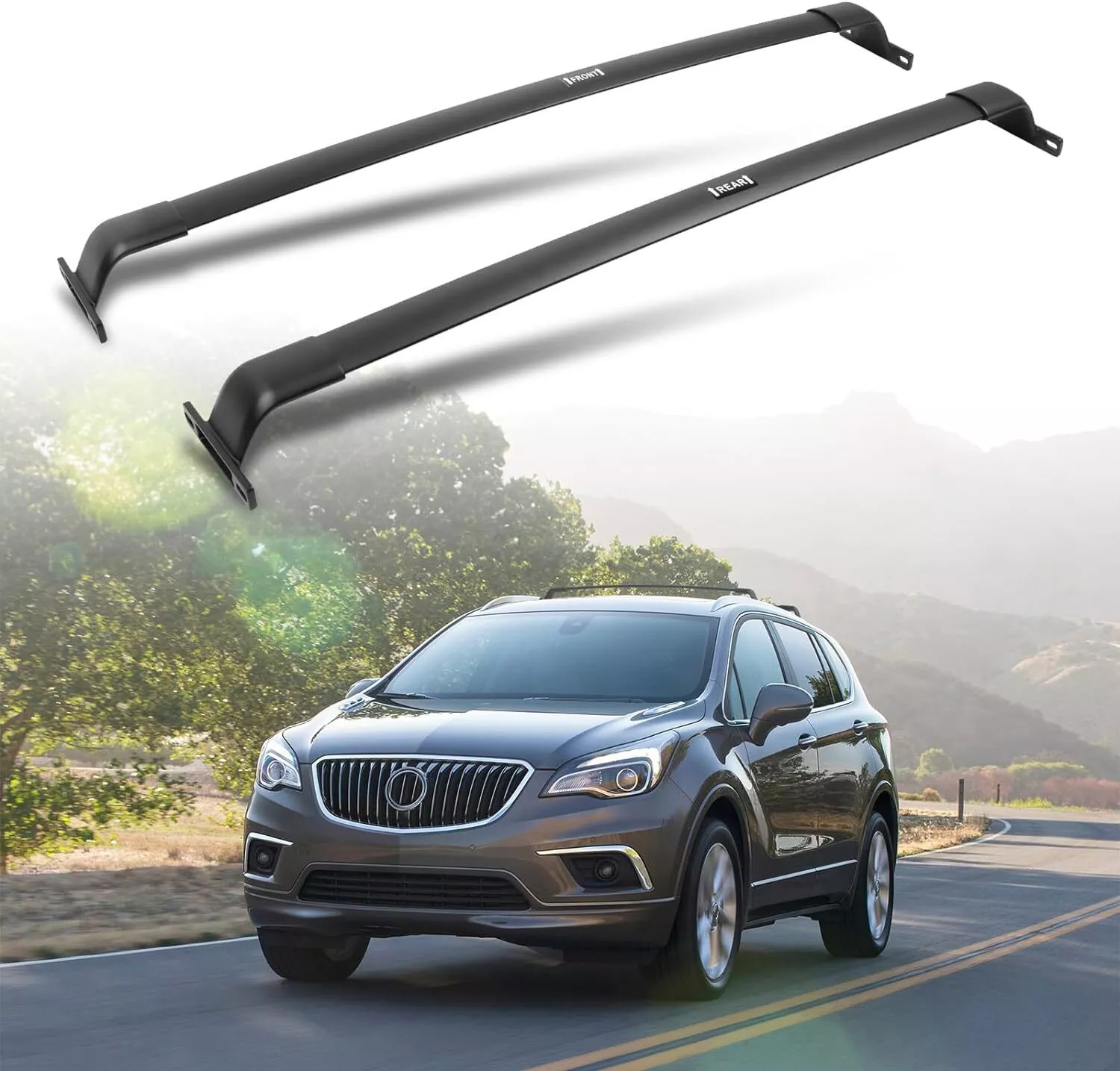 220 LBS Roof Rack Cross Bars Fit for Buick Envision 2016-2020 Luggage ...
