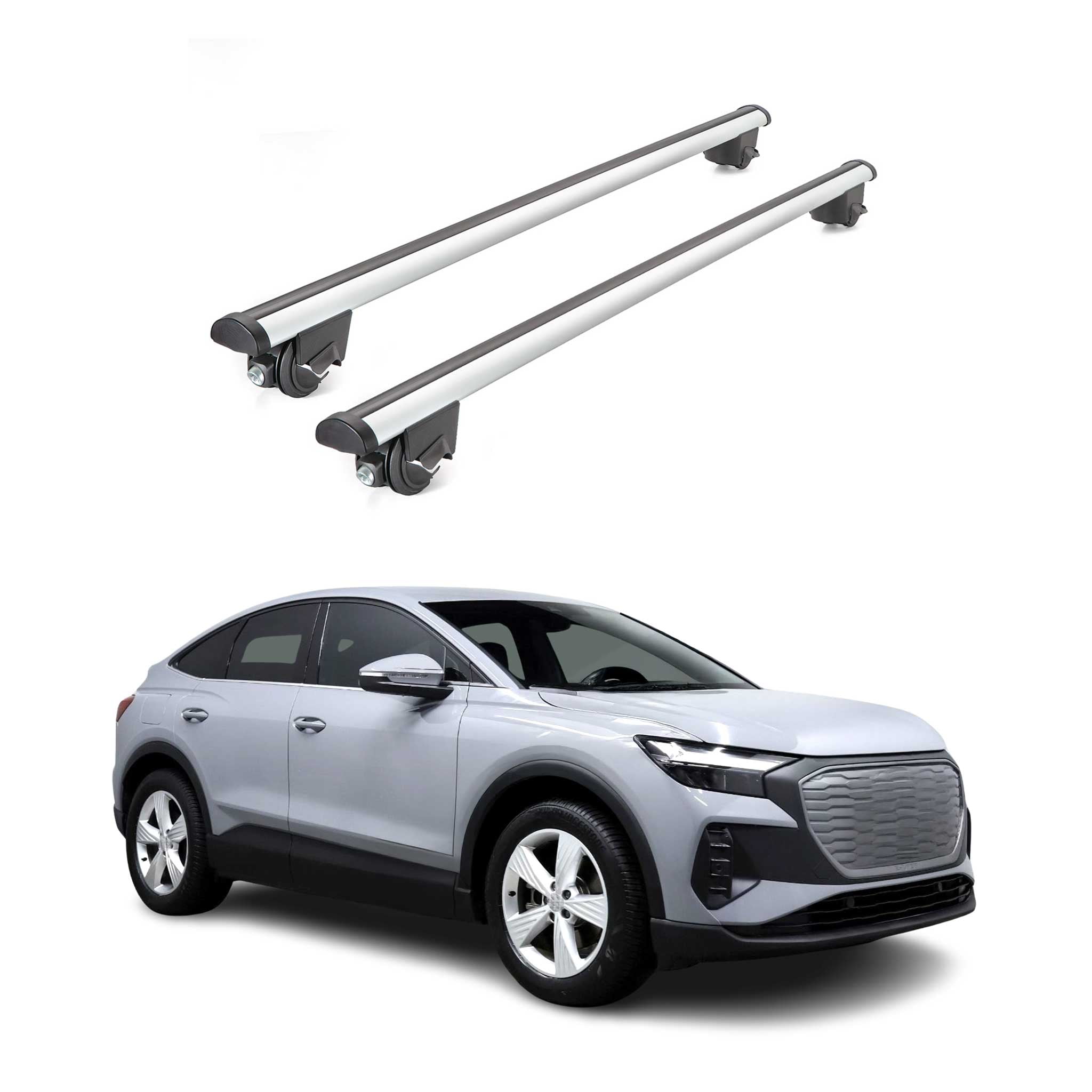 220 Lbs Luggage Roof Rack Cross Bars for Audi Q4 e-tron 2022-2024 Gray ...