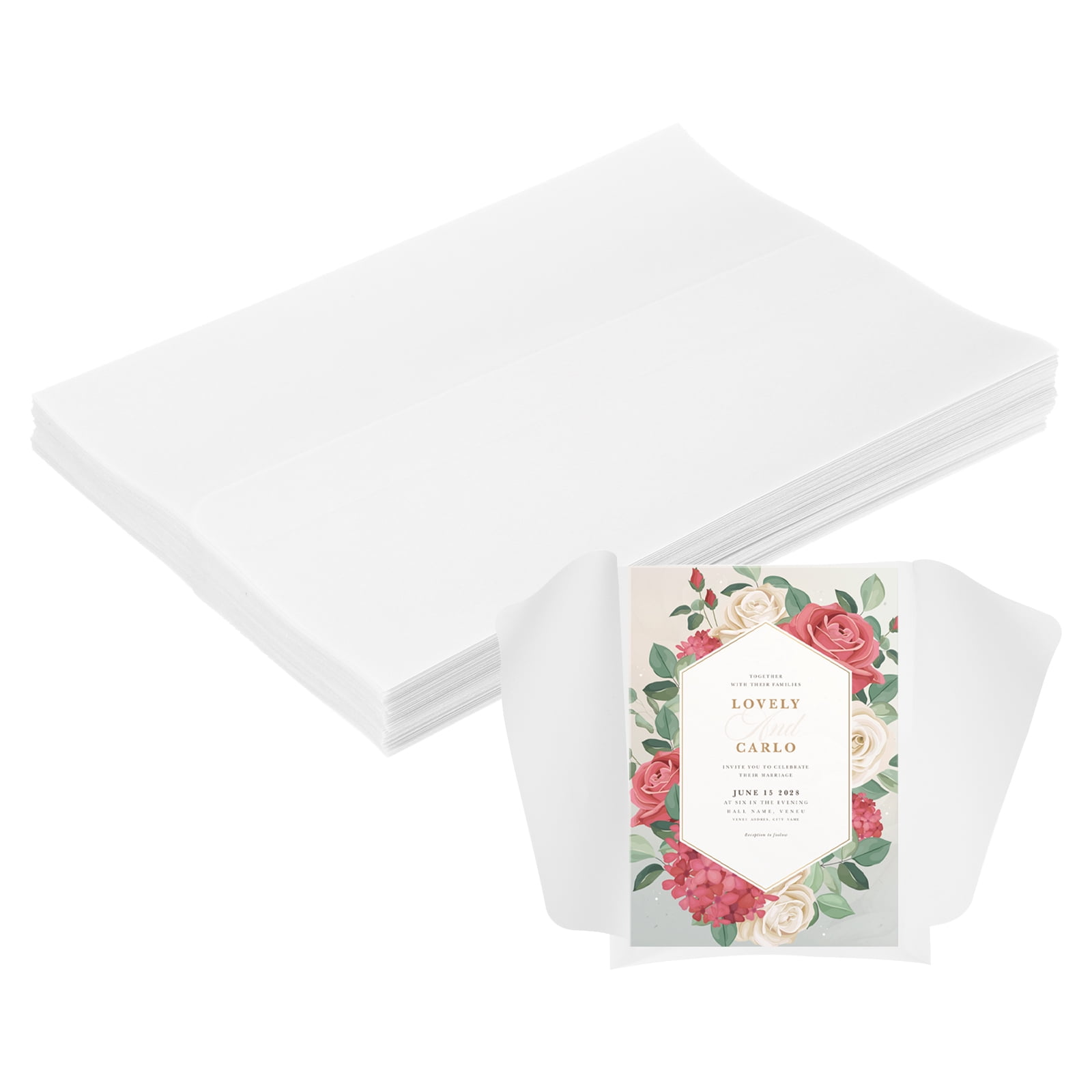 220 Pack Vellum Paper, 5x7 Inch Vellum Jackets Pre-Folded Vellum ...