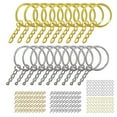220 Pcs for Key Ring with Chain Jump Rings Screw Eye Pins for Resin DIY ...