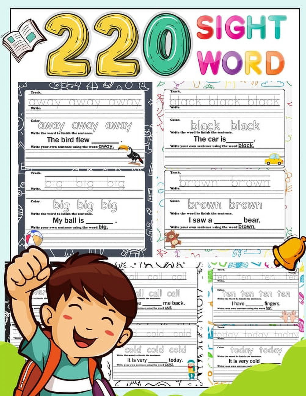 220 Sight Word: High-frequency sight word worksheets 5 Level for Pre ...