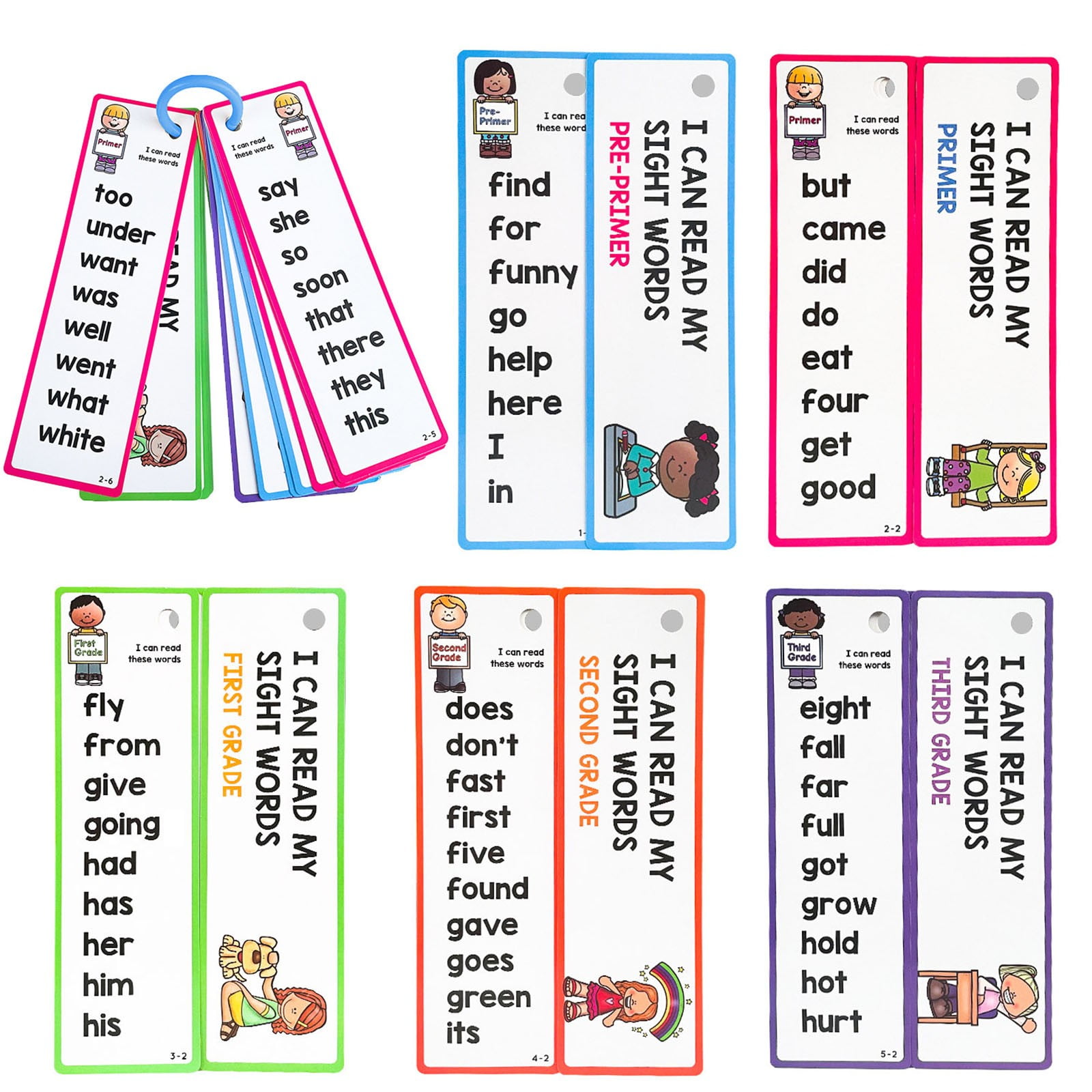 220 Sight Words Flashcards, High Frequency 220 Words, Toddler Learning ...