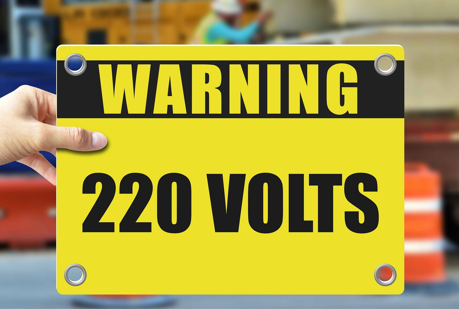 220 VOLTS | Warning Notice Caution Danger 3mm PVC Sign - Walmart.com