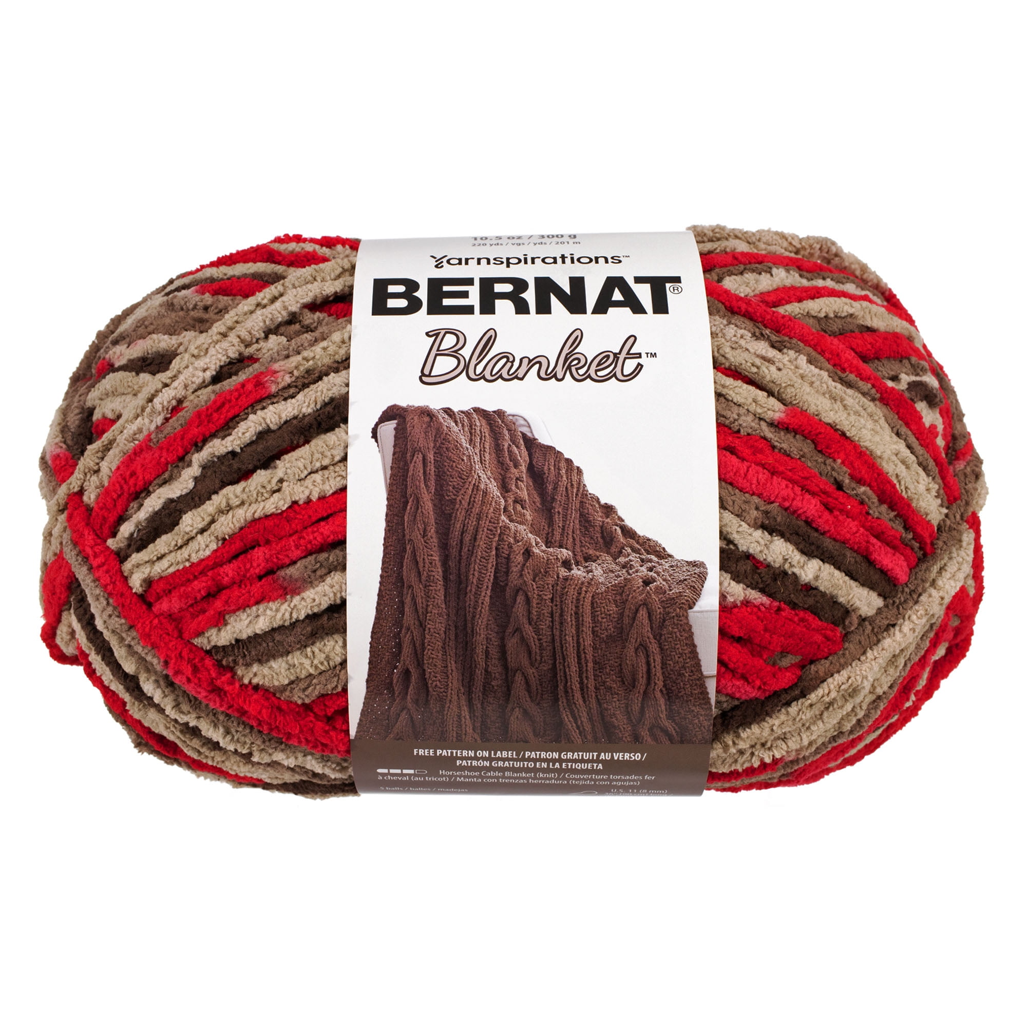 220 Yard Skein of Super Bulky Size 6 Blanket Yarn - 100% Polyester ...