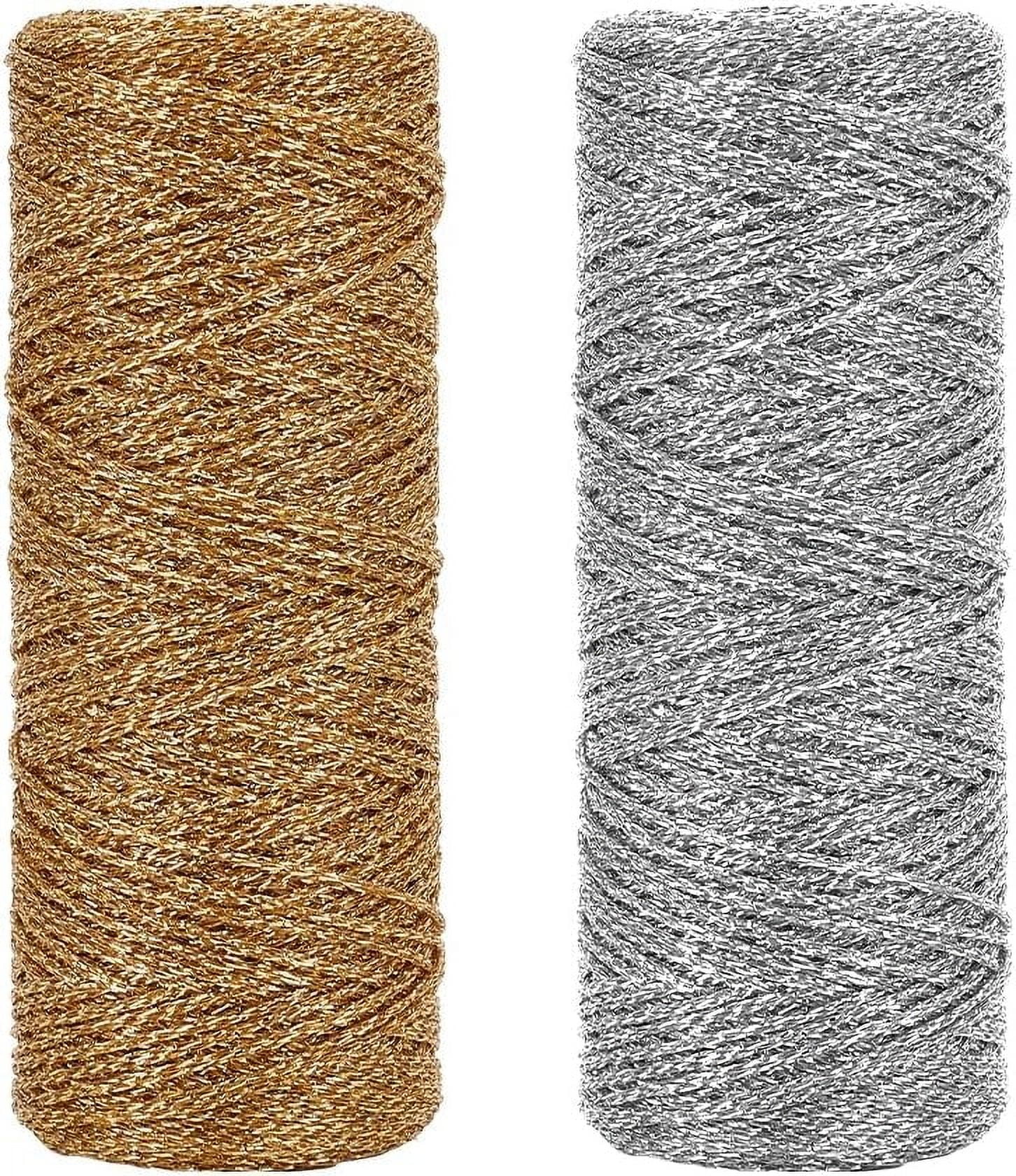 220 Yards Metallic Thread Cord 1mm Twine String Gold and Silver ...