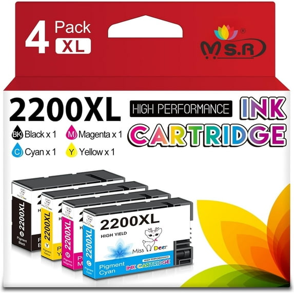 MS.R 2200 Ink Cartridges Compatible Replacement for Canon PGI 2200XL ...