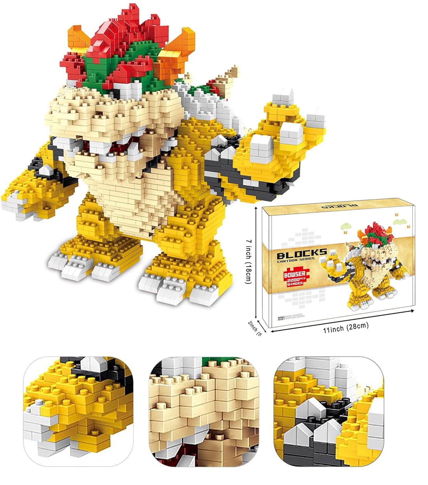 2200 PCS Bowser Building Blocks Anime Toy Building Blocks Sets,Classic ...