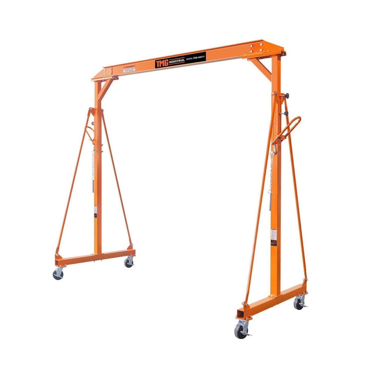 2200 lb Gantry Crane - Adjustable Height All-Steel, 95-142", Auto-Lock ...