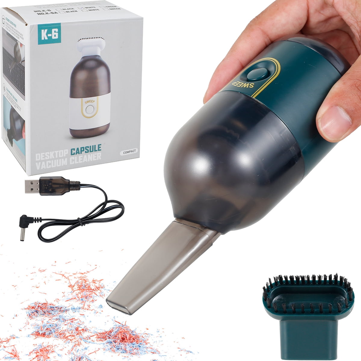 2200 pa Desktop Vacuum Cleaner USB Rechargeable Mini Table Dust Sweeper ...