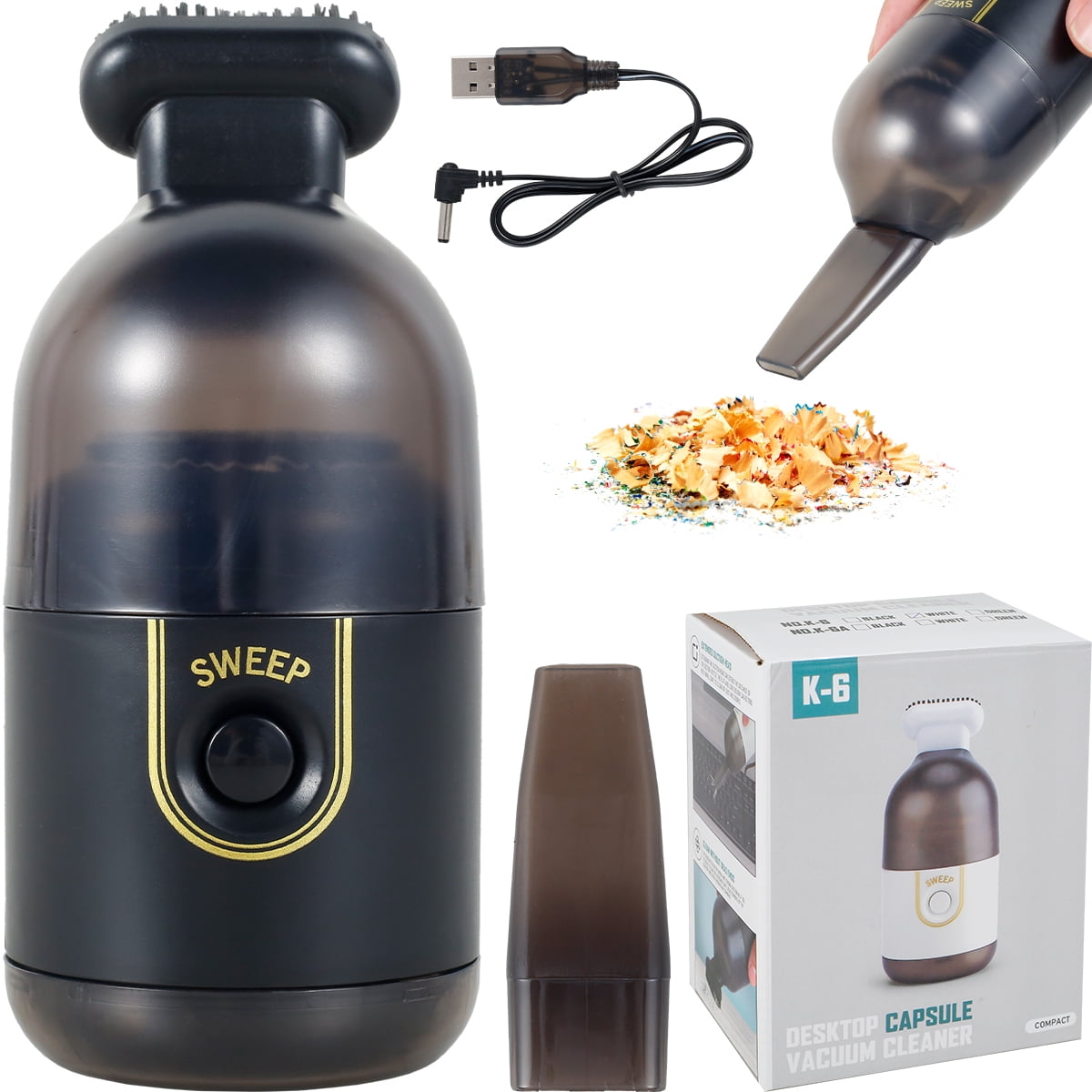 2200 pa Desktop Vacuum Cleaner USB Rechargeable Mini Table Dust Sweeper ...