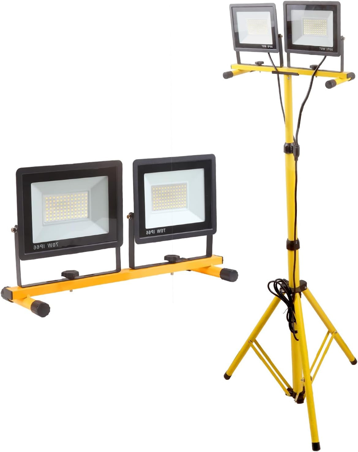 22000 Lumen Work Lights with Stand, 2 Adjustable Head LED Work Light ...