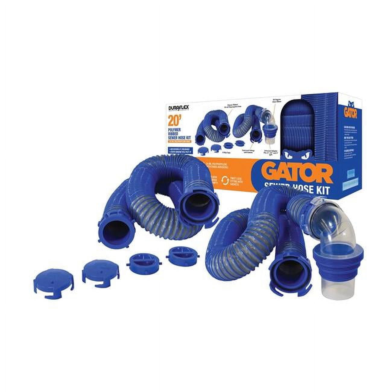 22006 20 ft. Sewer Hose Kit with Plastic Ribbing, Gray - Walmart.com