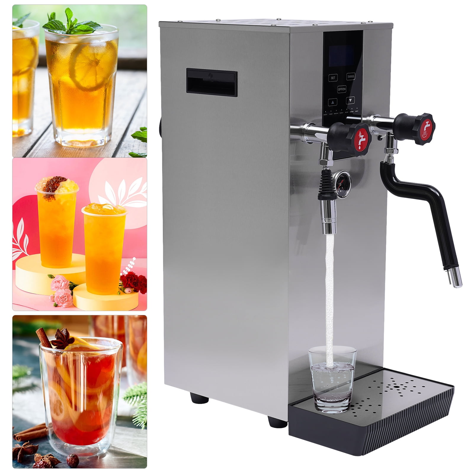 2200W 12L Commercial Steam Water Boiling Machine Espresso Coffee Maker ...