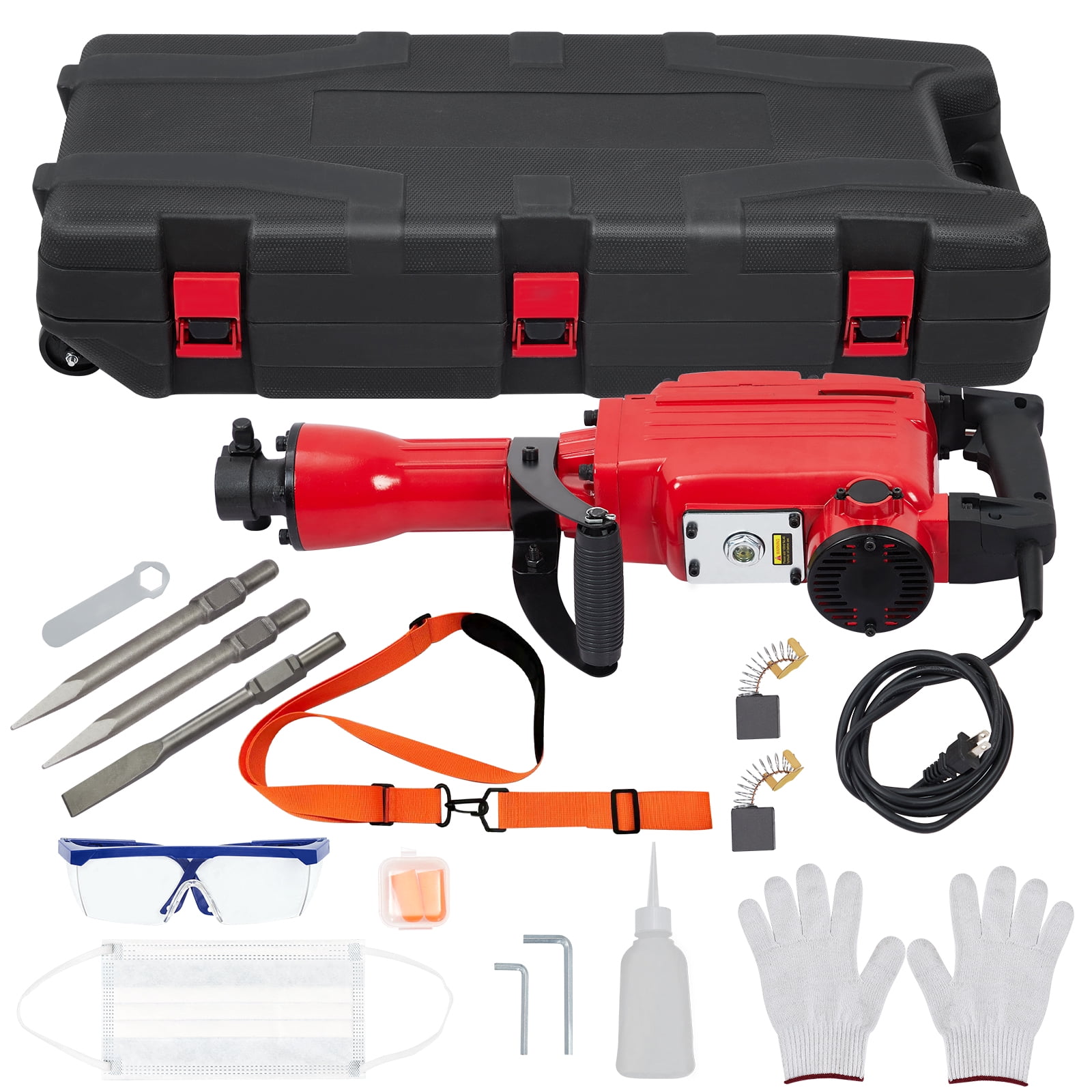 2200W Electric Demolition Jack Hammer,Heavy Duty Concrete Breaker Power ...