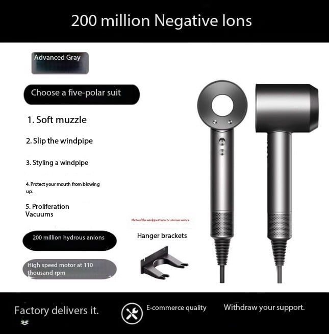 2200W High-Speed Hair Dryer Pro - 200M Negative Ions · 62m/s · Ultra ...