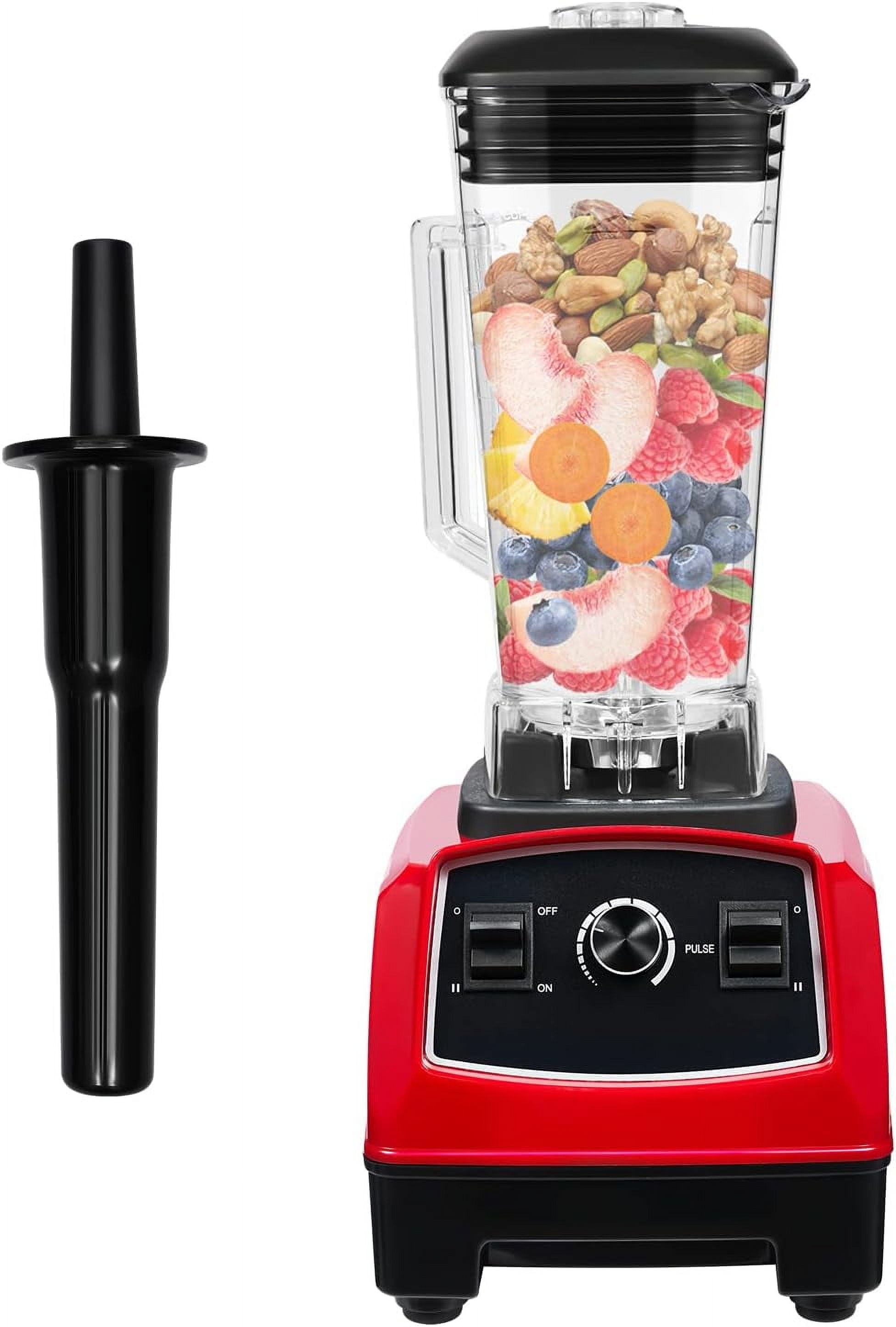 2200W Red Commercial Blender 24000-26000RPM Adjustable Speed Crush Ice ...