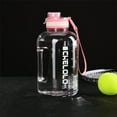 2200ml Frosted Plastic Water Jug with Tea Strainer - Large Capacity Sports Bottle for Outdoor ...