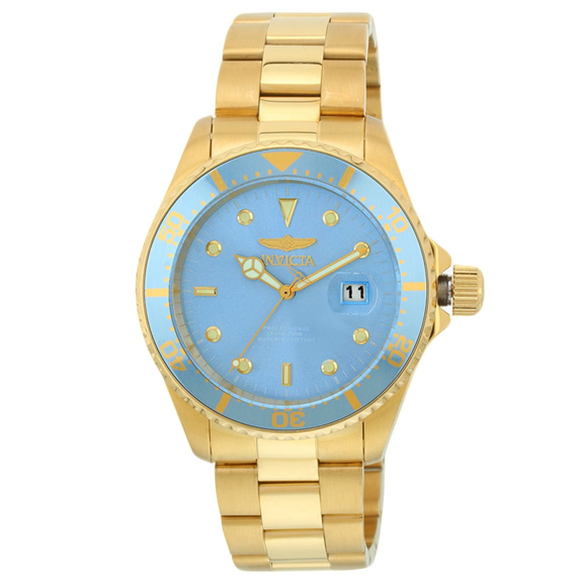 22066 Men's Pro Diver Yellow Gold Plated Steel Dive Watch - Walmart.com