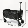 220LBS-680LBS Collapsible Foldable Wagon Cart, Heavy Duty Utility ...