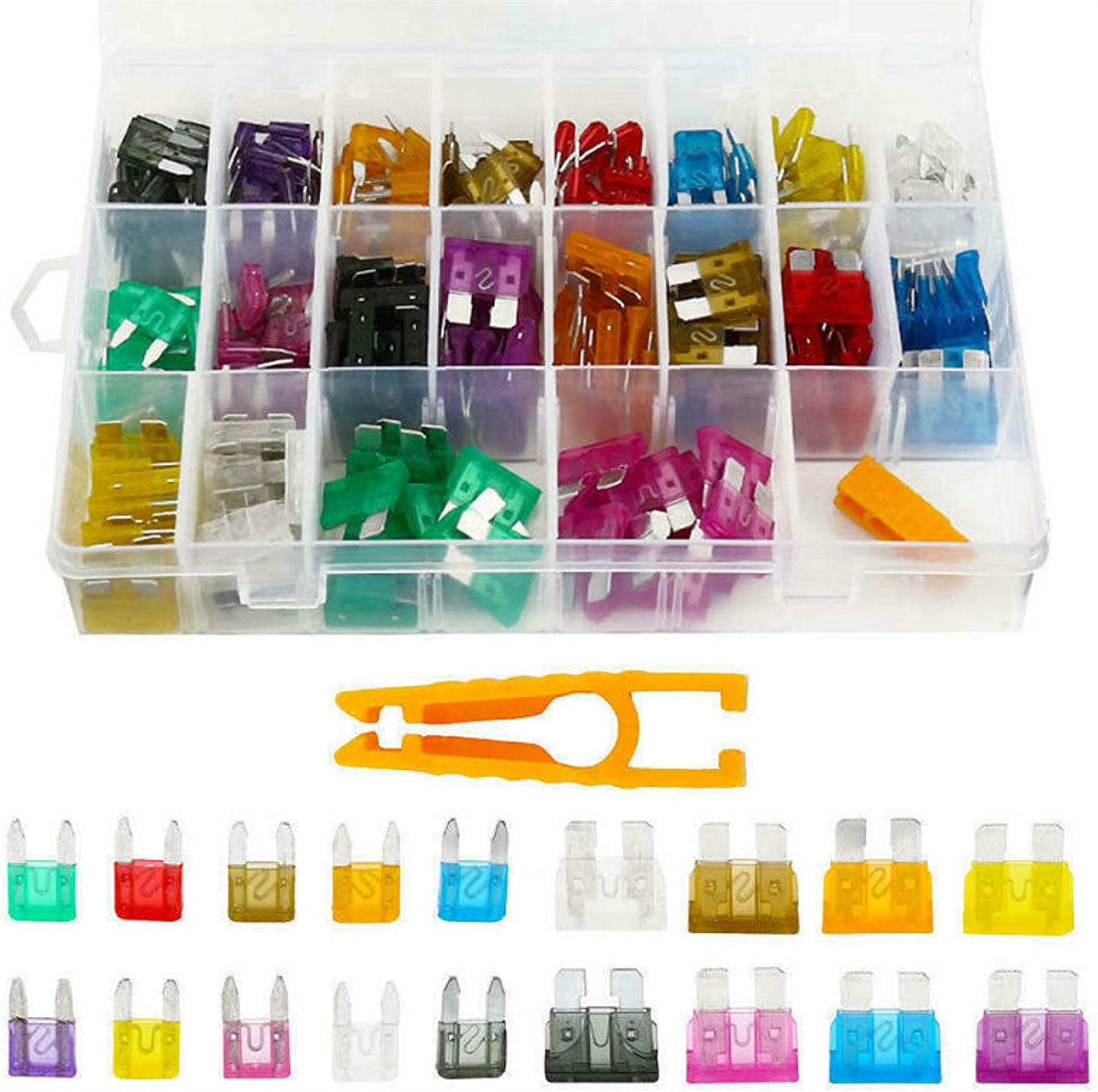 220Pcs Car Fuses 2A 3A 5A 7.5A 10A 15A 20A 25A 30A 35A Mini Small Size ...