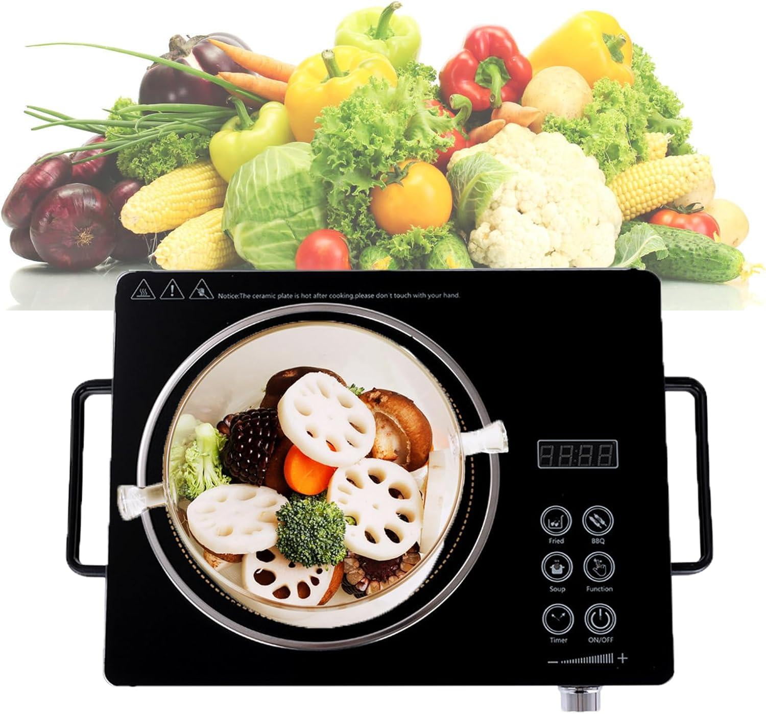 220V 2200W Single Burner Electric Cooktop, Portable Countertop Electric ...