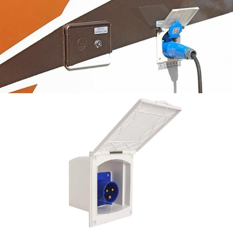 220V-240V 16A External Flush Hook Up Power Outlet Motorhome Trailer ...
