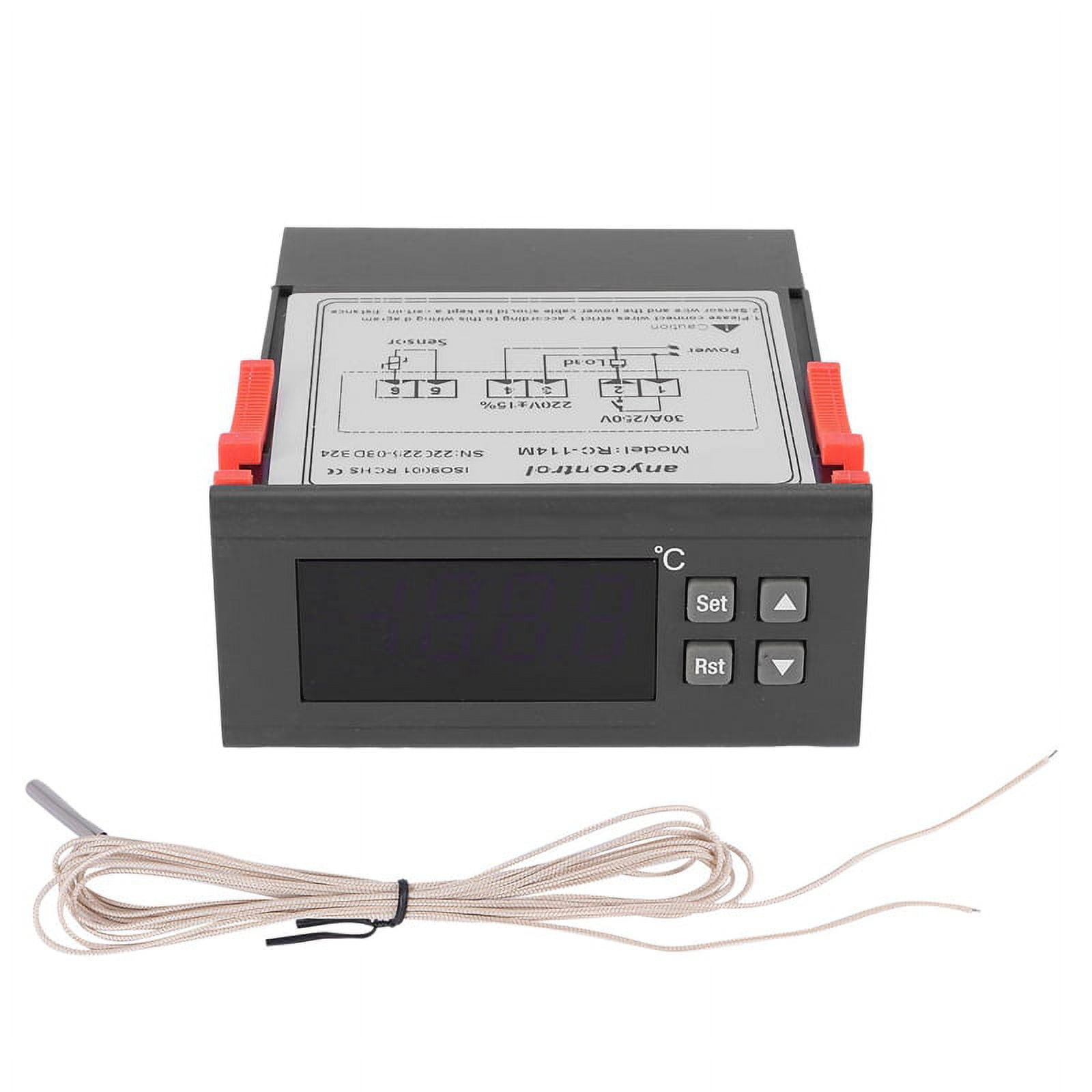 220V/30A Digital Temperature Controller Rc-114M Thermostat Relay Output ...