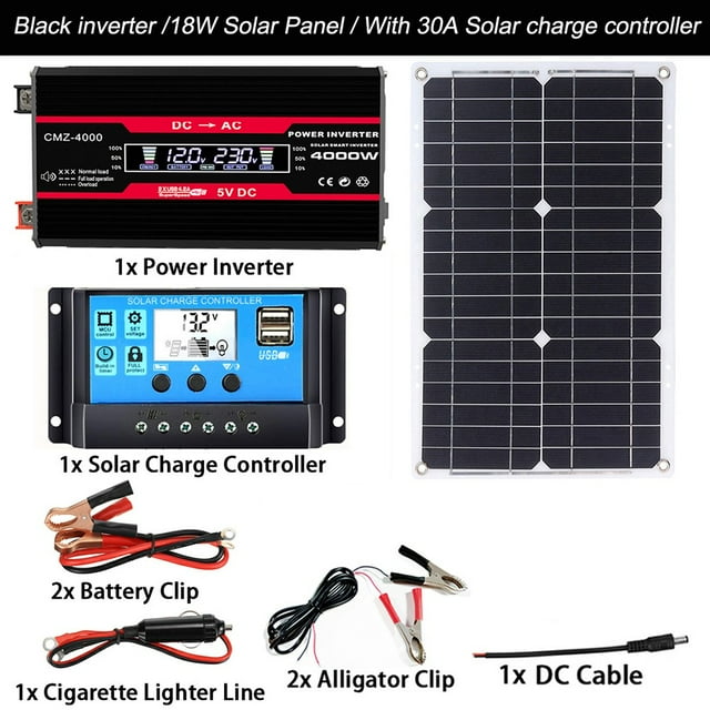 220V 6000W Solar Panel Kit with Charge Controller, Complete Solar Power ...