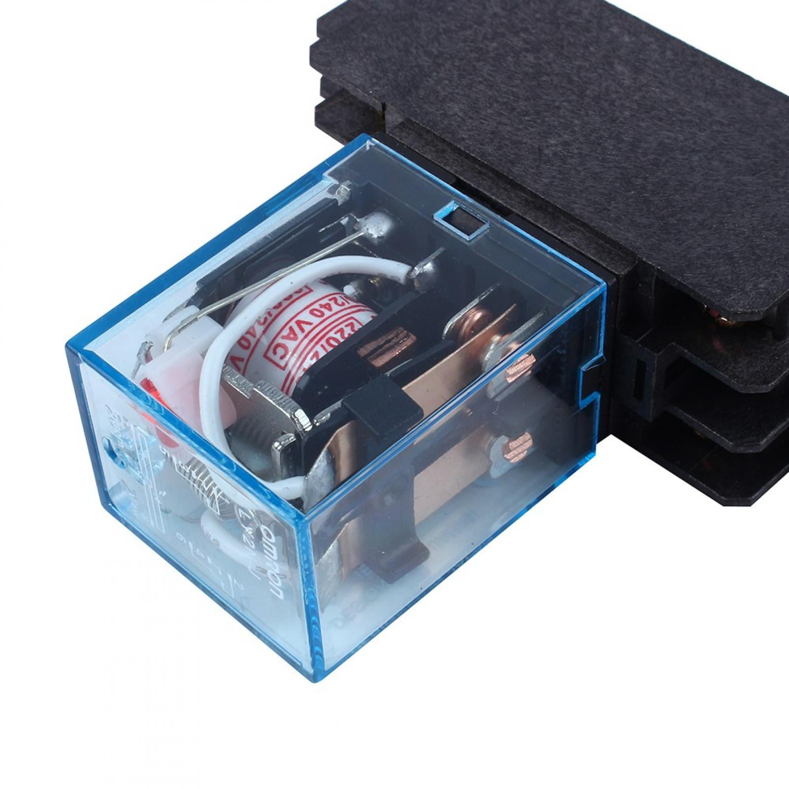 220V AC Coil Power Relay & Socket Base 10A DPDT LY2NJ HH62P HHc68A-2Z - Durable Replacement for ...