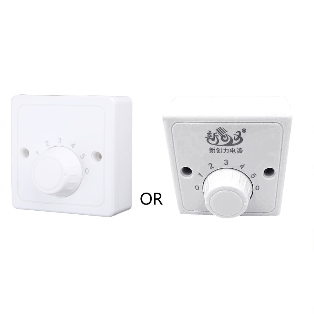 220V Adjustment Ceiling Fan Speed Control Wall Button Dimmer Five Gears ...