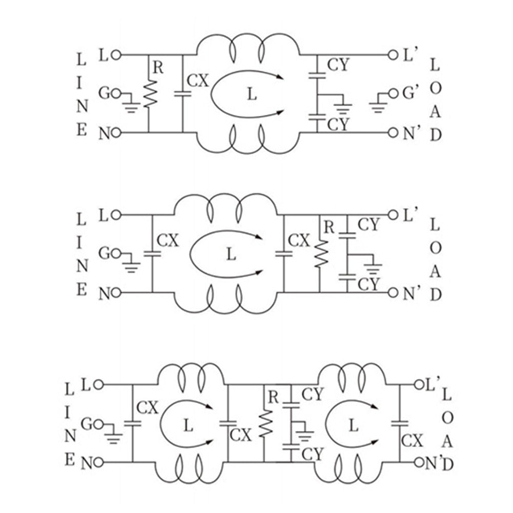 220V Bipolar Terminal Block For Emi Purification Power Filter Cw4L2- 6A ...