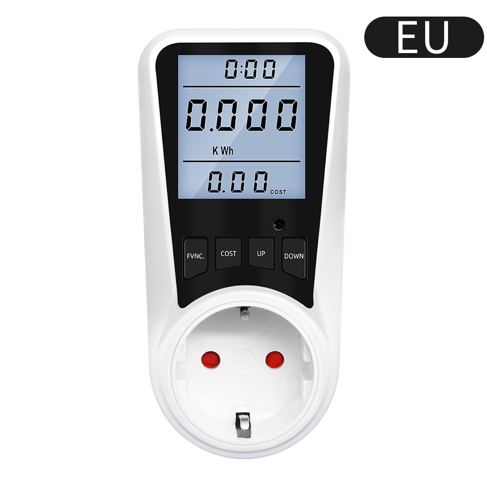 220V Digital Wattmeter AC EU Power Meter LCD Electricy Consumption ...