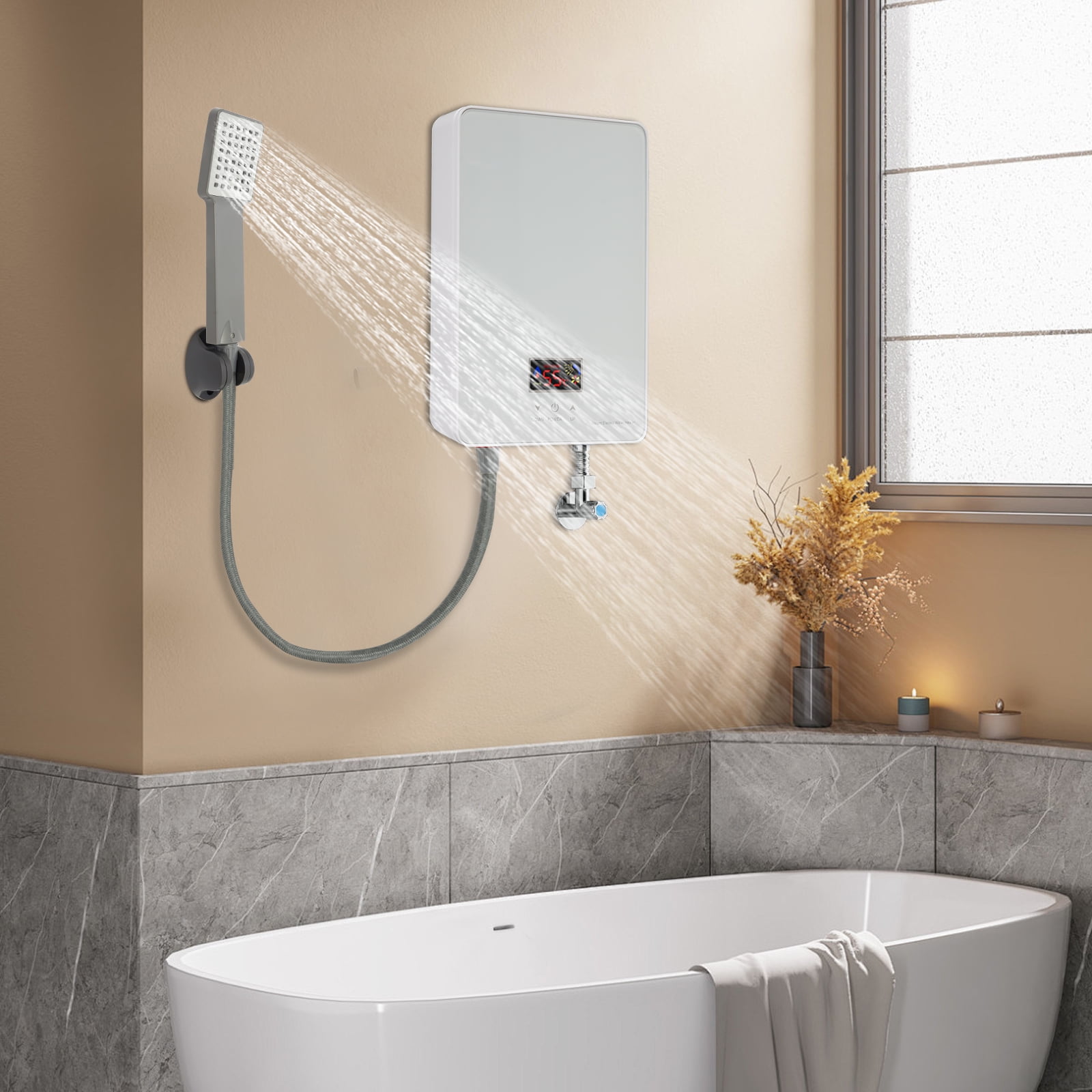 220V Mini Kitchen Instantaneous Water Heater 6000W, Shower Tankless ...