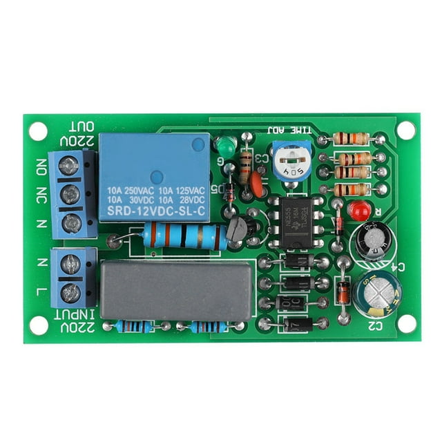220V Relay Board Timer Relay Delay Switch Module Input/Output Delay Off Switch Module - Walmart.com
