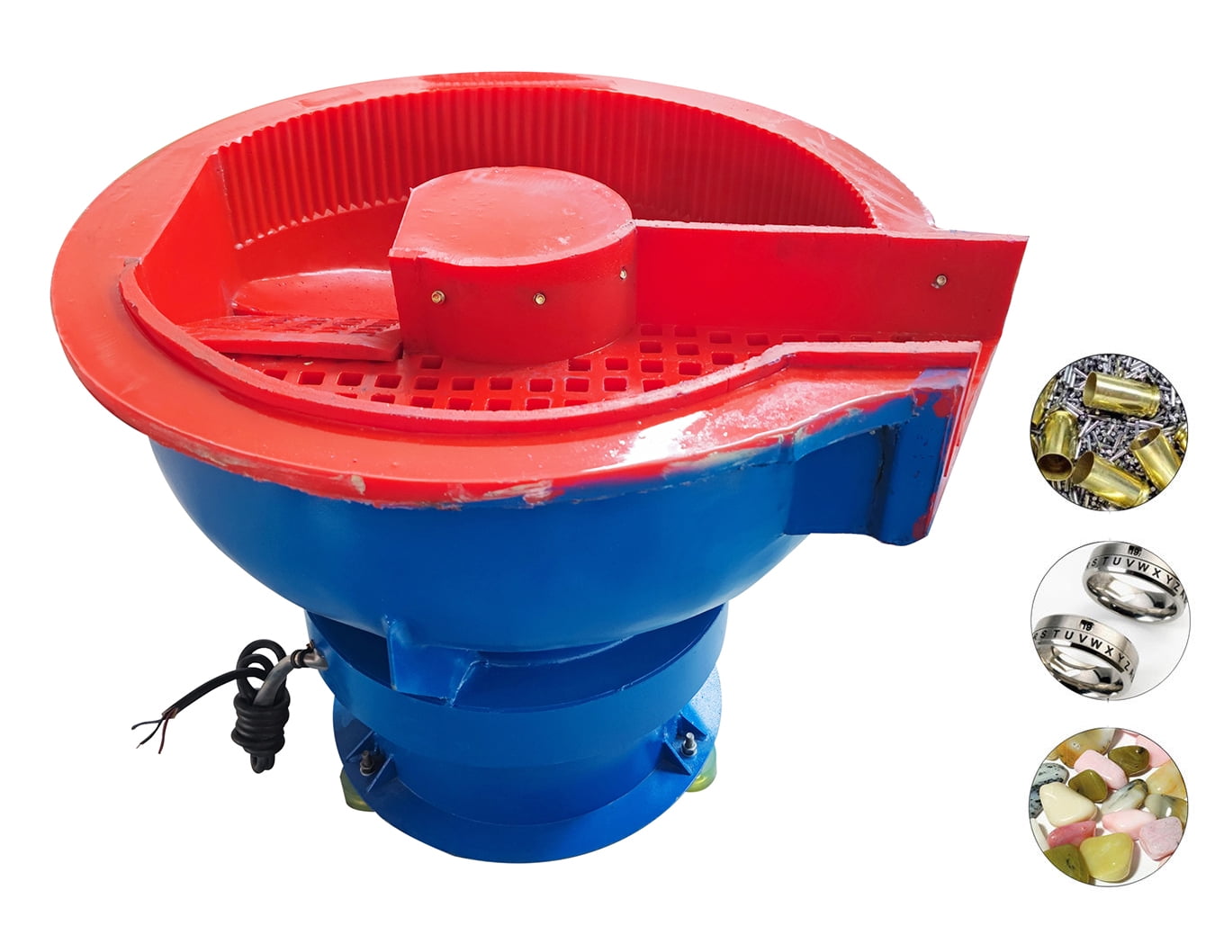 220V Vibration Deburring Polishing Machine 95L Vibratory Polishing Bowl ...
