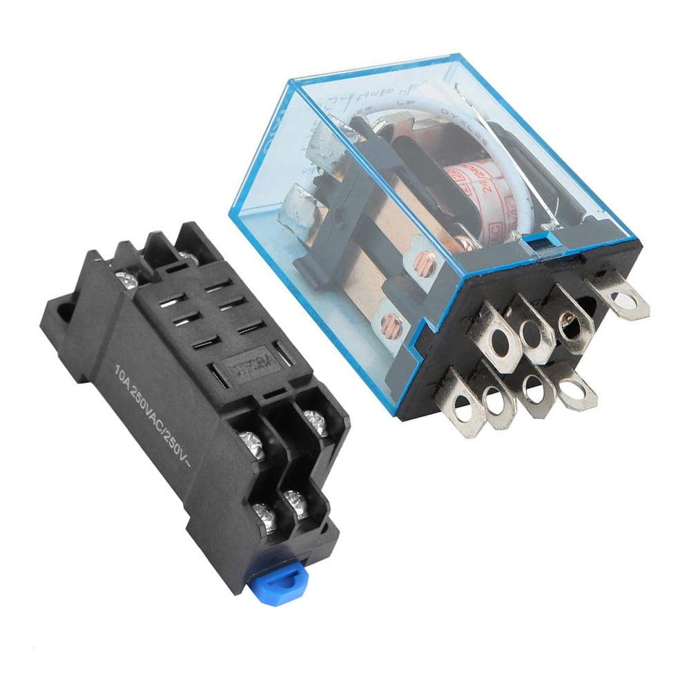 220VAC 240VAC 8 Pin Relay with Socket for LY2NJ DPDT 10A - Walmart.com