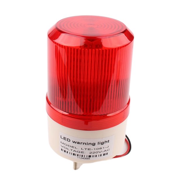 220Vac Rotating Flashing Signal Light Red Led Warning Light 75Mm ...