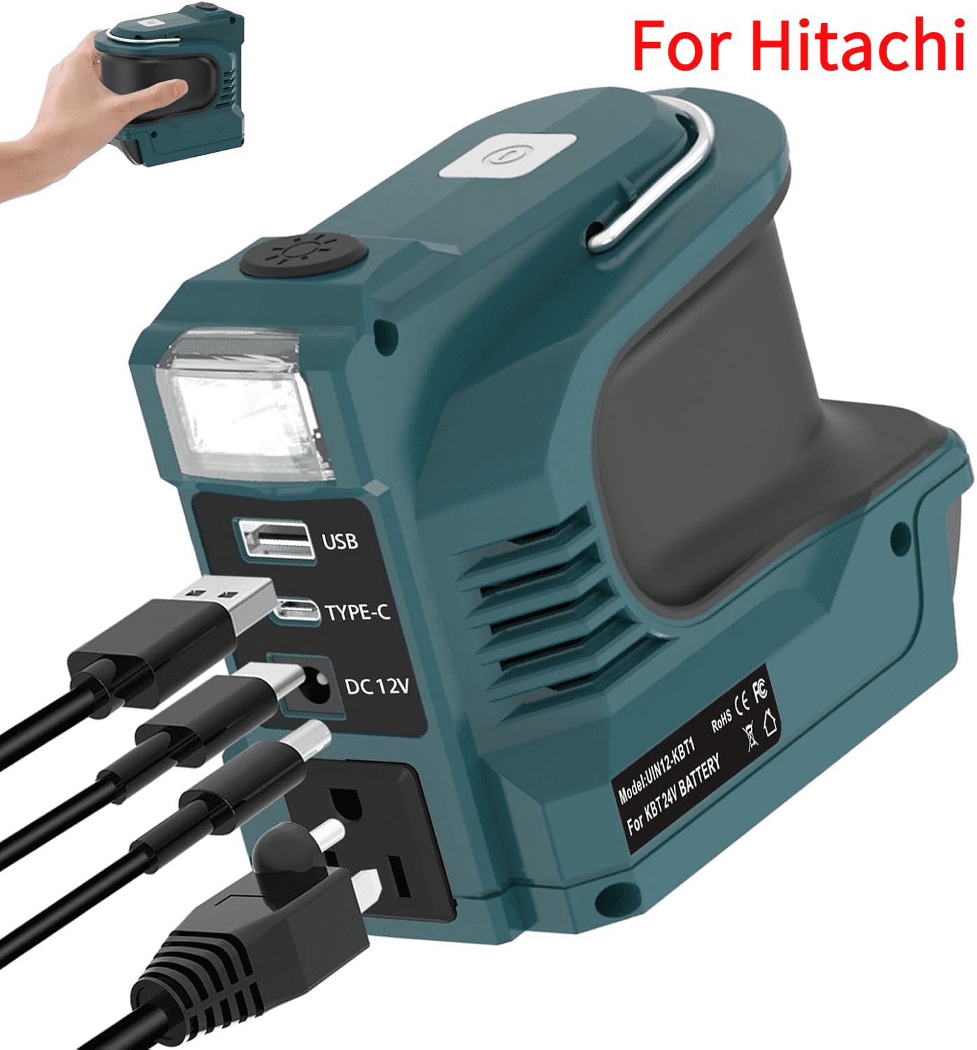 220W Power Inverter DC 18V 21V To AC 220V USB Type-C DC Adapter for ...