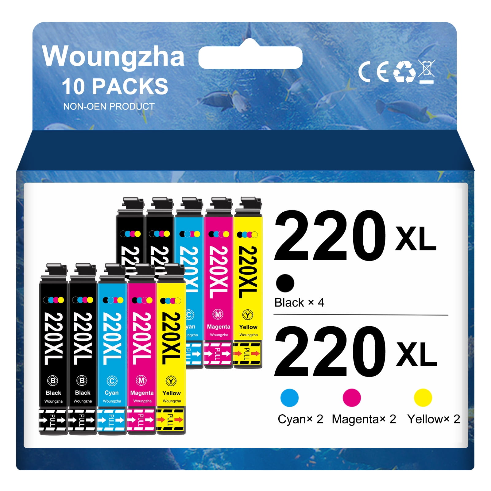 220XL Ink Cartridge for Epson ink 220 XL 220XL to use with Workforce WF ...
