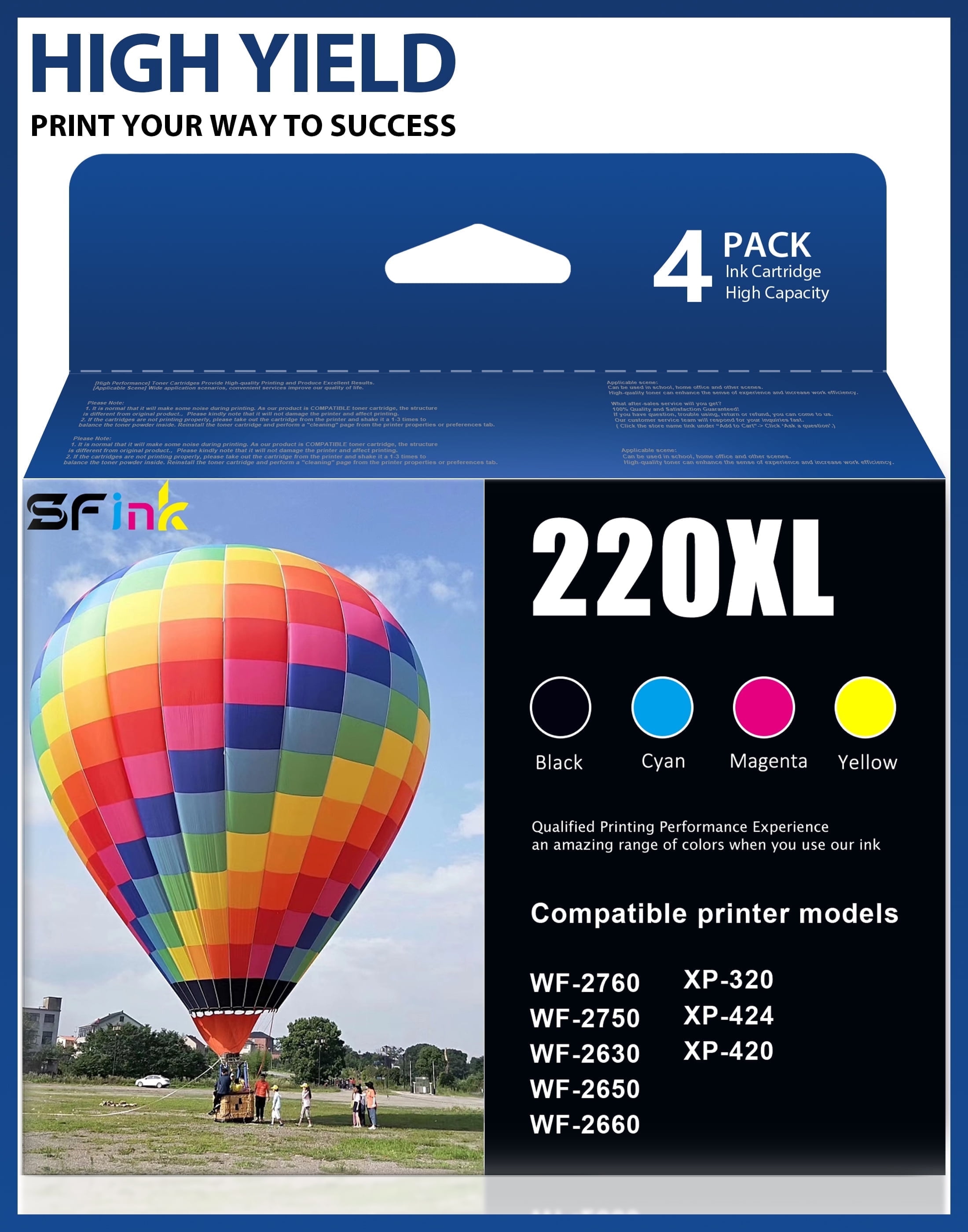 220 XL T220 Ink Cartridge Replacement for Epson 220XL Ink Cartridges ...