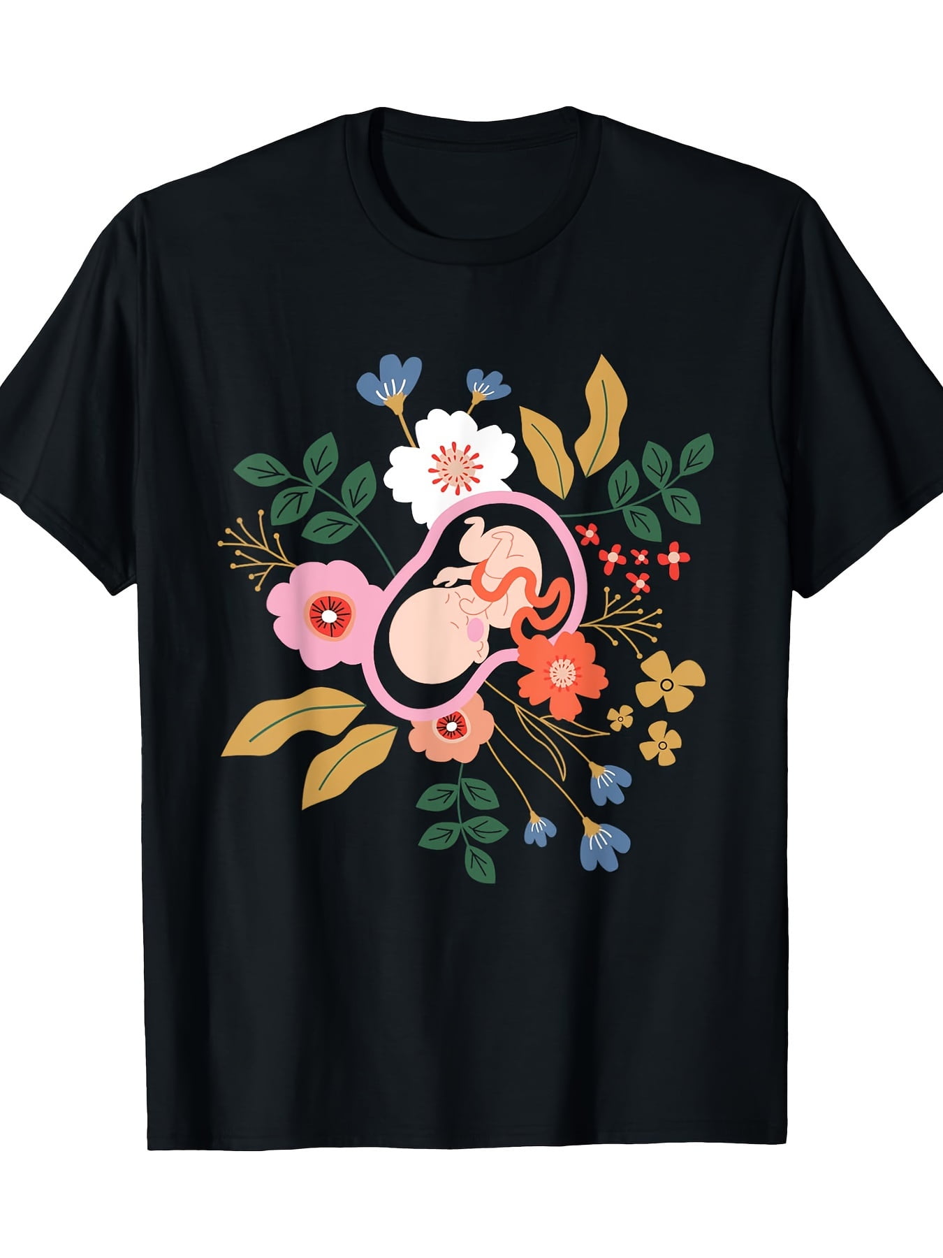 [220g Midwives Labor Assistant Tee] Floral Doula Midwifery - Midwives ...