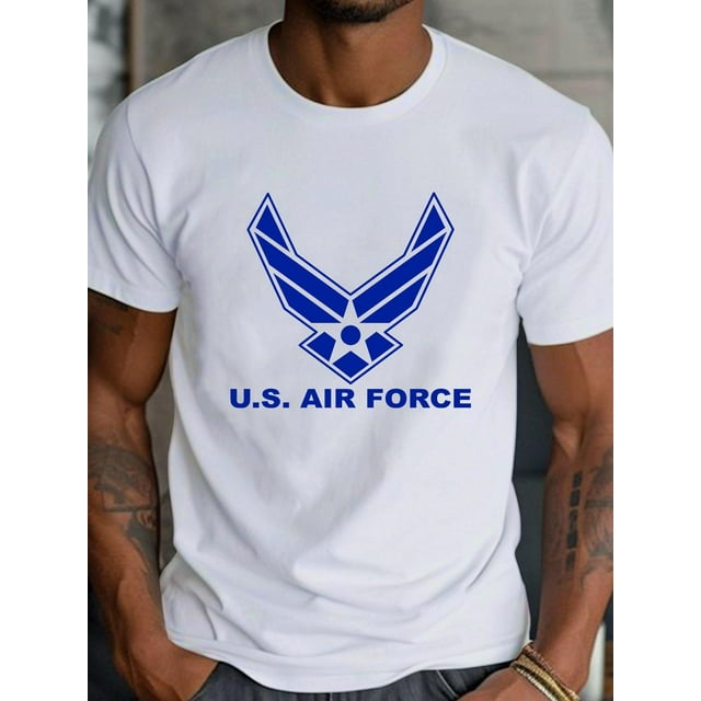 220g Pure Cotton US Air Force Logo Printed Round Neck Short Sleeved ...